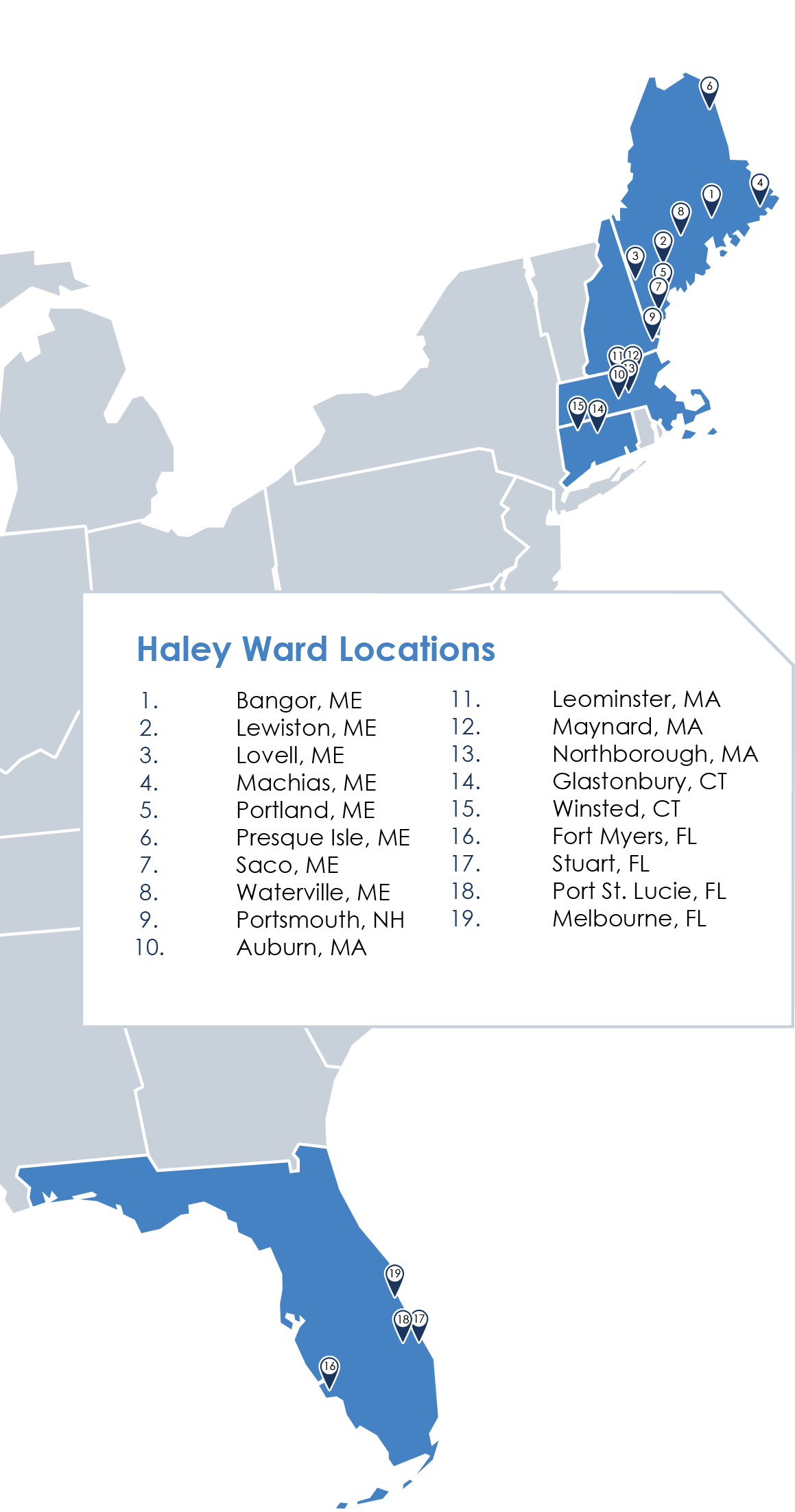 Our Locations | Haley Ward